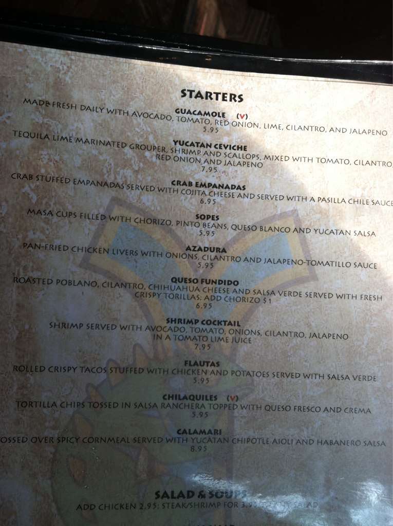 Yucatan Cantina Menu, Menu for Yucatan Cantina, Morrisville, Research ...