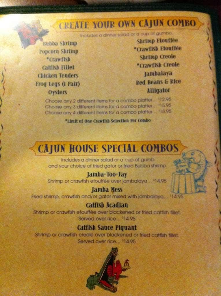 Menu at Cajun Connection restaurant, North Utica