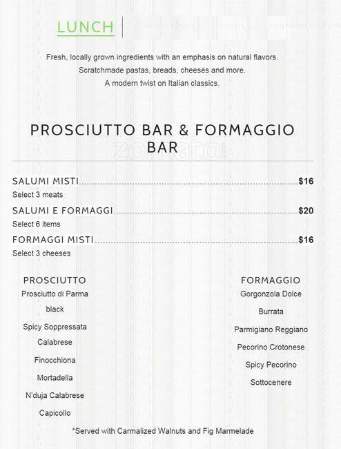 Menu at Civico 1845 restaurant, San Diego