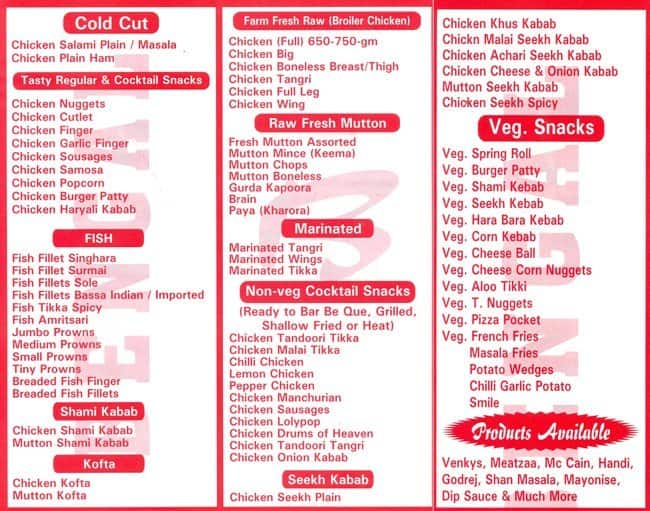 Bengal The Meat Shop Menu, Menu for Bengal The Meat Shop, Pitampura ...