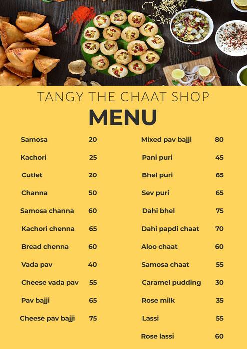 Menu of Tangy, Medavakkam, Chennai
