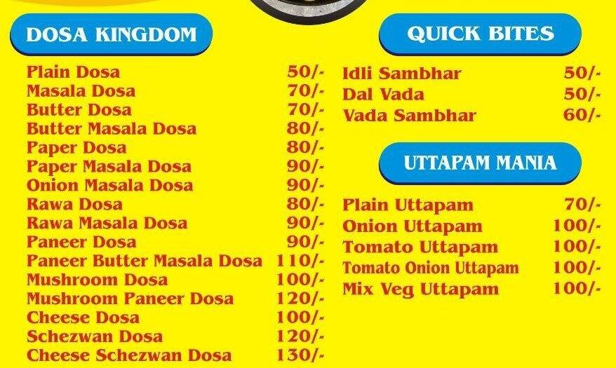 Menu of Avantika Chilli Chinese Corner, Sector 31, Noida
