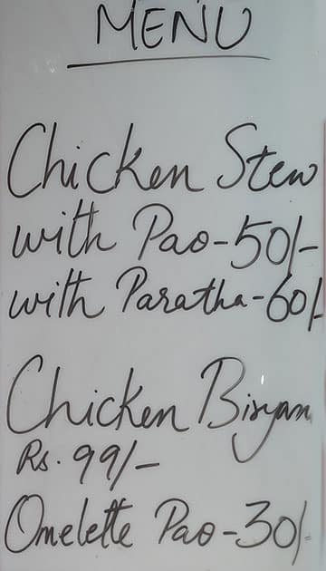 Menu of Food Junction, Porvorim, Goa