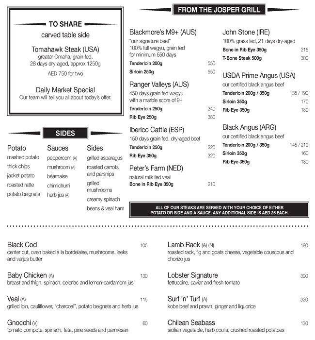 Rodeo Grill - Beach Rotana Menu - Zomato