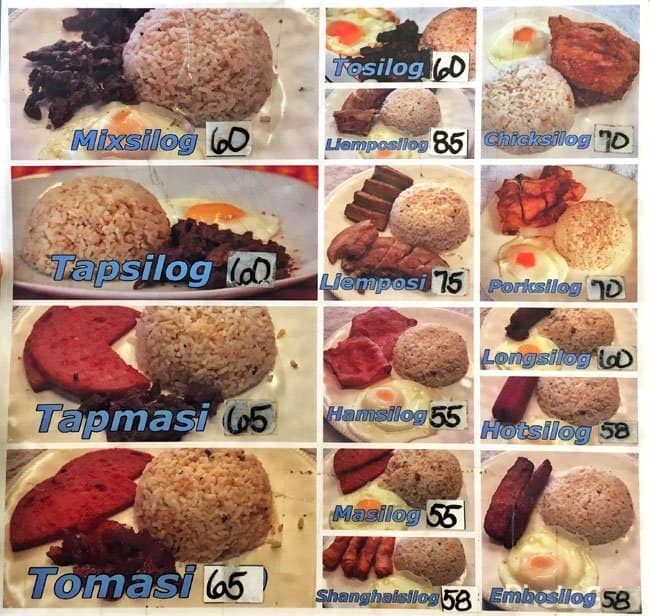 Erlin's Tapsilog Menu, Menu de Erlin's Tapsilog, Sampaloc, Manila ...