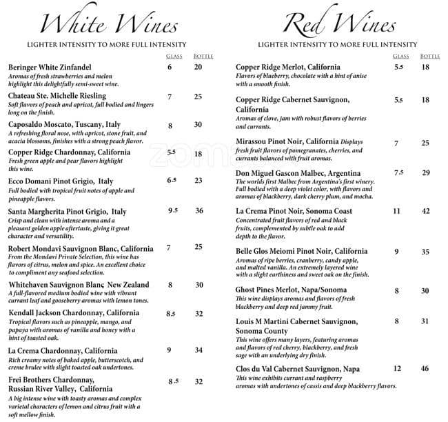 Menu at Half Shell Oyster House restaurant, Flowood