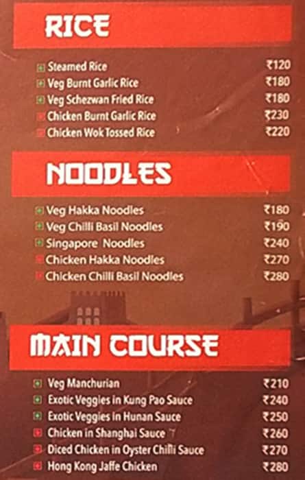 Menu at Mandarin Oak- The Heavenly Chinese, Mumbai, 122AB