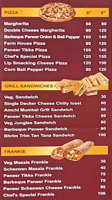 Menu of The Vanilla Beans Cake Shop, Jogeshwari, Mumbai