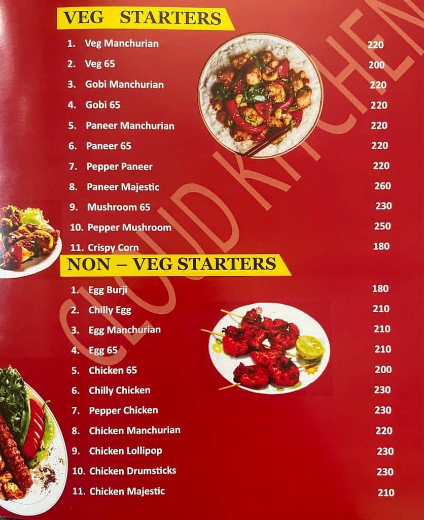 Menu of Food On Fire, Dilsukhnagar, Hyderabad