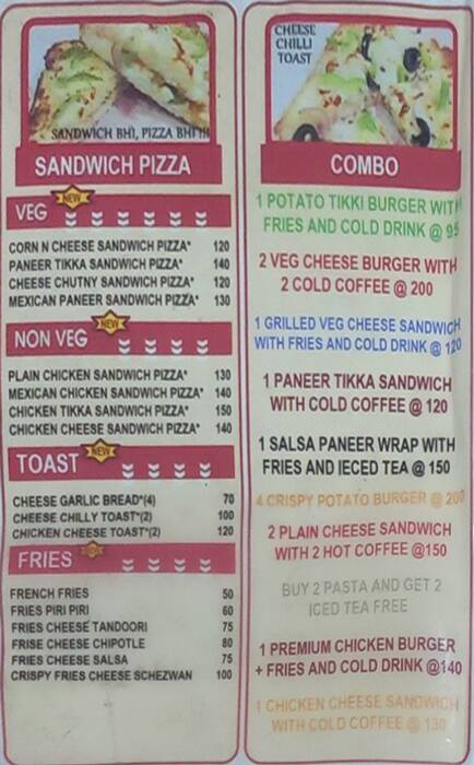 Menu at Sandwich Express, Bhopal, 2nd Floor