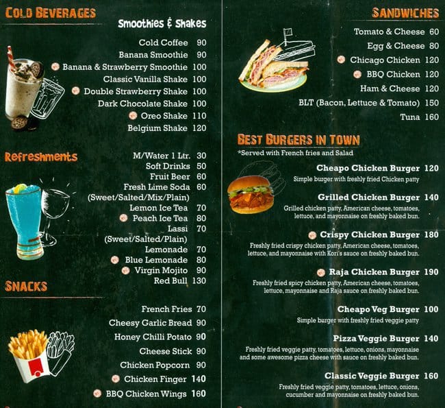 Kori's Menu, Menu for Kori's, Kamla Nagar, New Delhi - Zomato