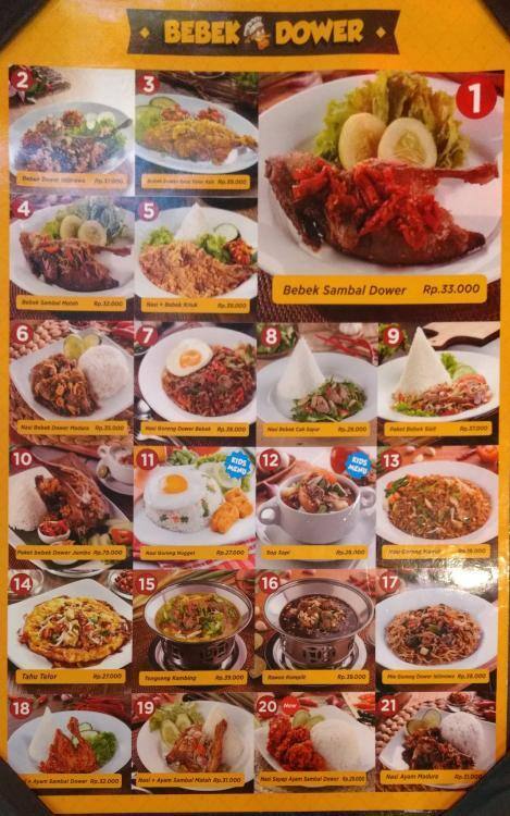 Bebek Dower Menu, Menu untuk Bebek Dower, Cibubur, Jakarta - Zomato ...
