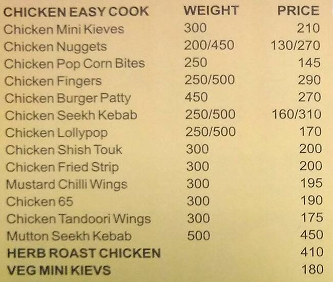 Menu at Republic Of Chicken, Zirakpur, SCF 12