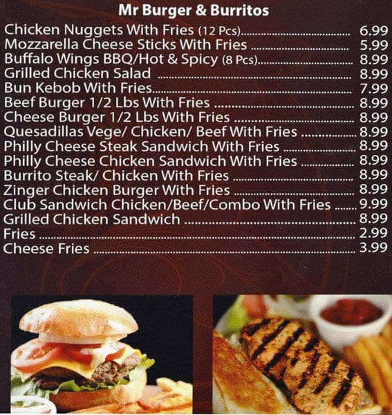 Menu at Usmania Restaurant, Chicago