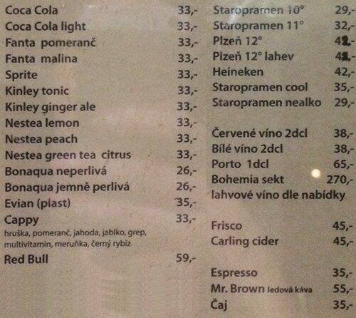 Menu at PYRÁT Pub & Pivnice & Grill, Prague