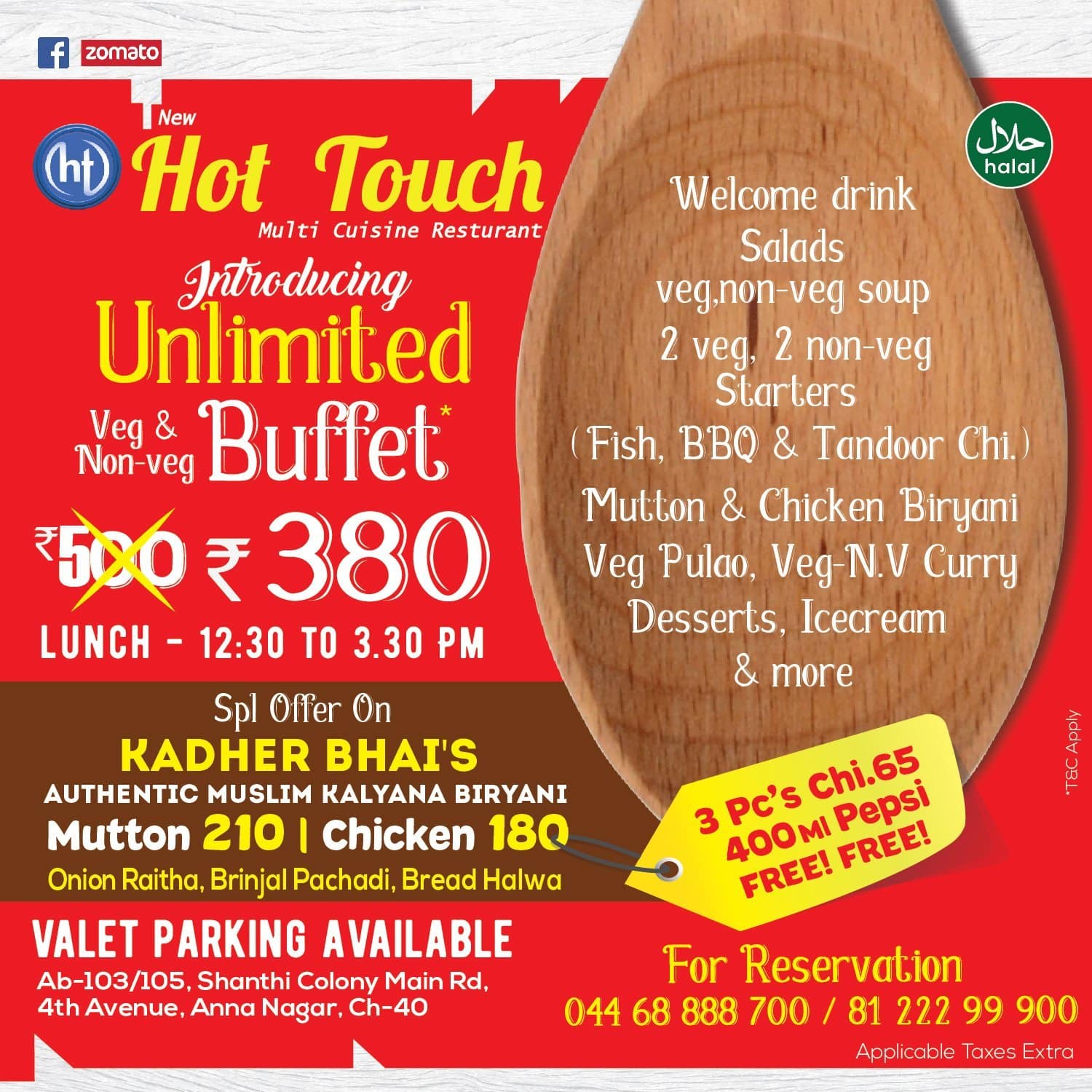 Menu at New Hot Touch, Chennai