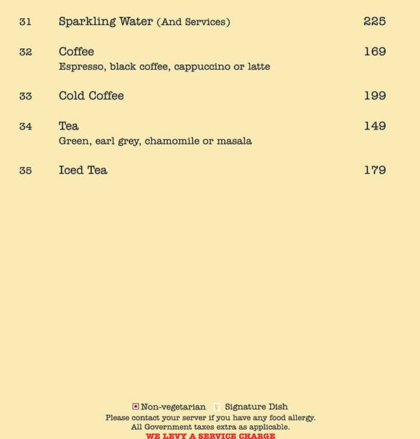 Menu at Citrus Café - Lemon Tree Premier, Jaipur