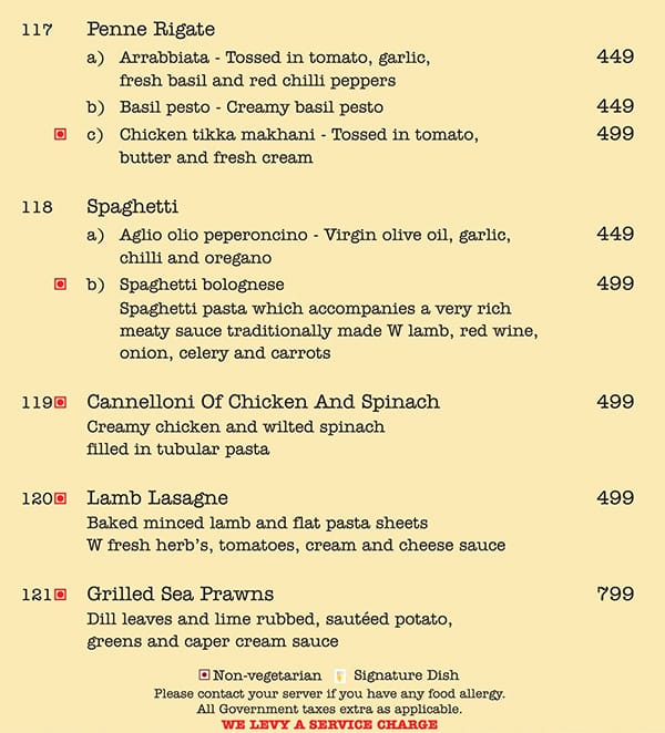Menu at Citrus Café - Lemon Tree Premier, Jaipur