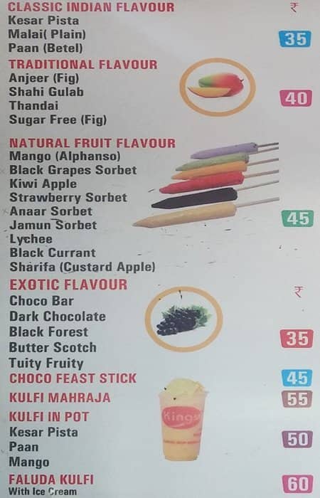 Kings Kulfi Menu, Menu for Kings Kulfi, C Scheme, Jaipur - Zomato
