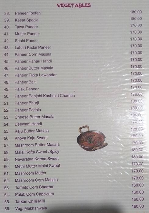 Menu at Kesar Foods, Ahmedabad, GF-6