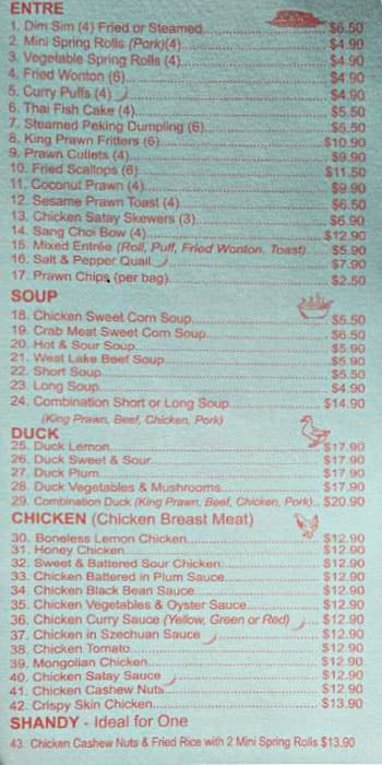 Menu at Lilys Kitchen fast food, Coopers Plains, 113 Orange Gr Rd Shop 3