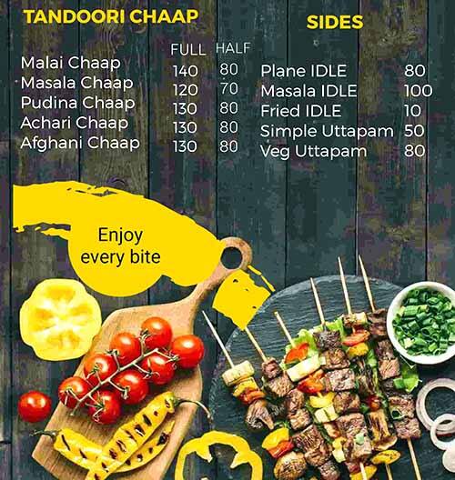 Menu of Sharma Ji Chaap House, Alpha 2, Greater Noida
