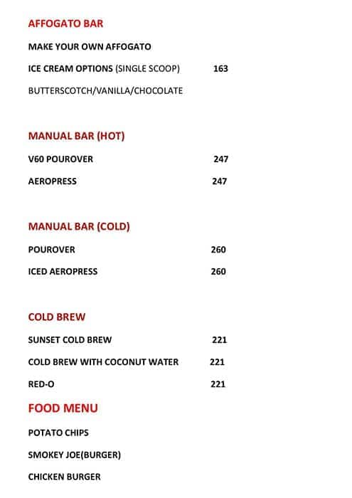 Menu of Saplings Cafe, Pratap Nagar, Nagpur