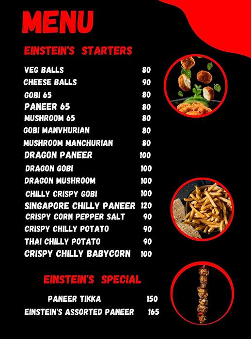 Menu of The Einstein's Kitchen, K.K. Nagar, Chennai