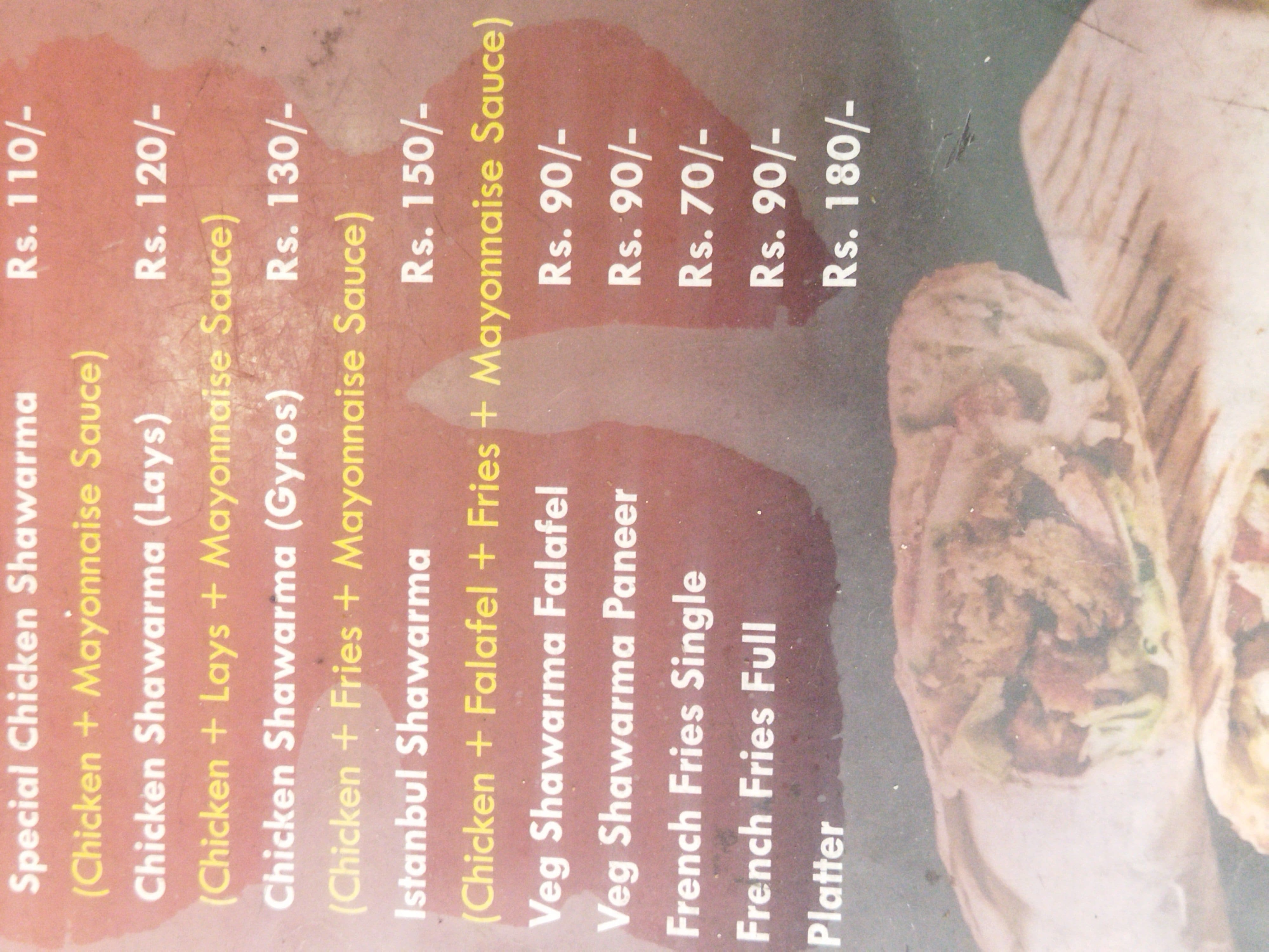 Menu of Mehfil A Shawarma, Kukatpally, Hyderabad