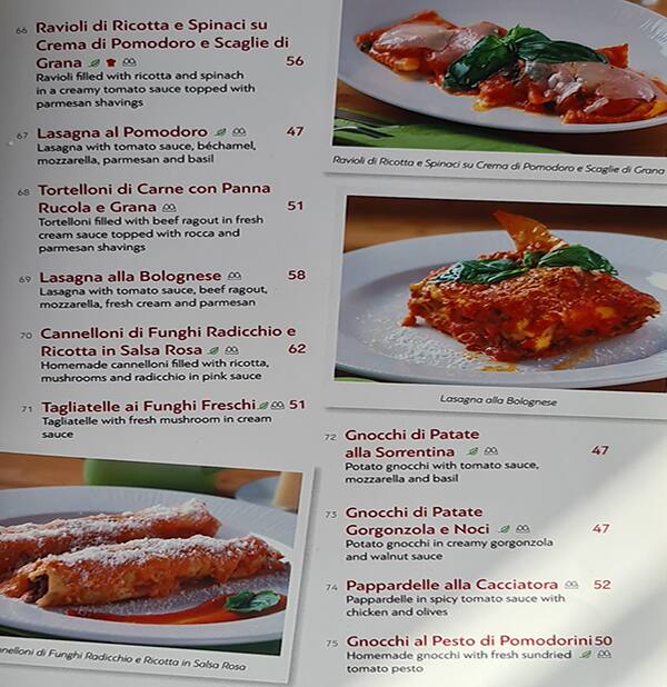 Menu at Tomato & Basilico restaurant, Dubai, 498Q+2WG
