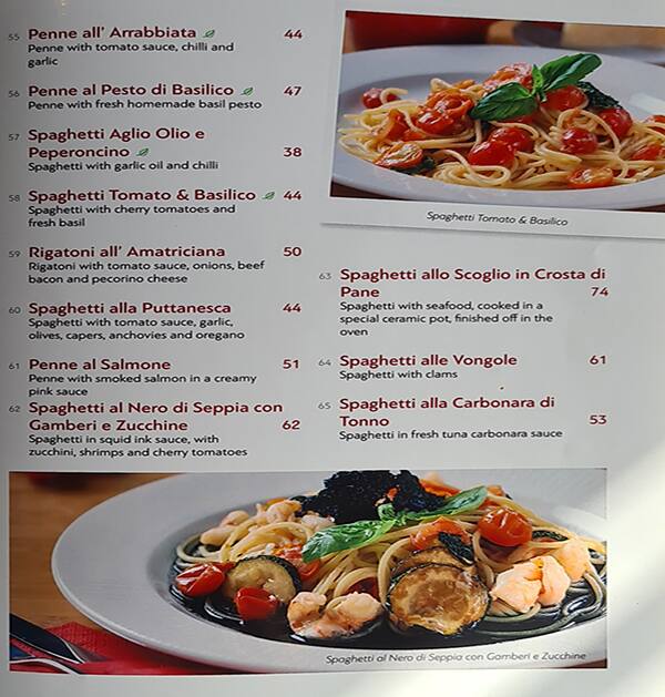 Menu at Tomato & Basilico restaurant, Dubai, 498Q+2WG