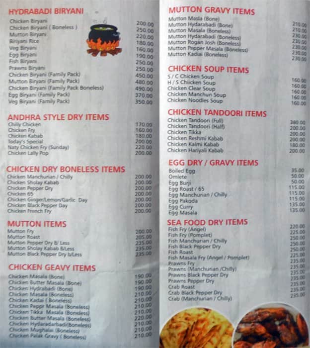 Menu at Mantra Restaurant, Bengaluru, 224/Y