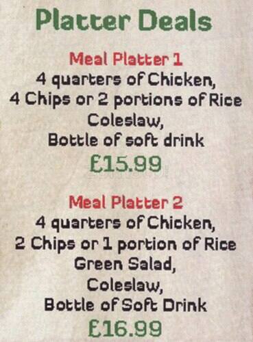 Menu at The Piri Piri Tree restaurant, London