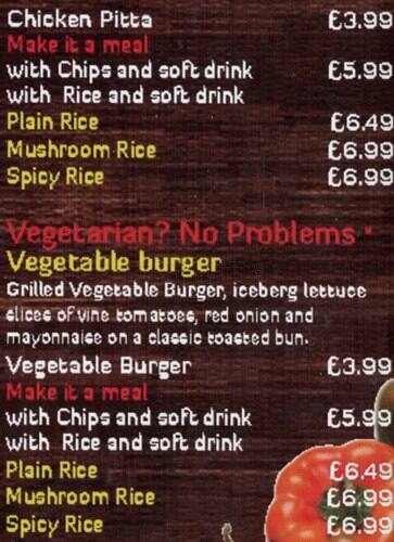 Menu at The Piri Piri Tree restaurant, London