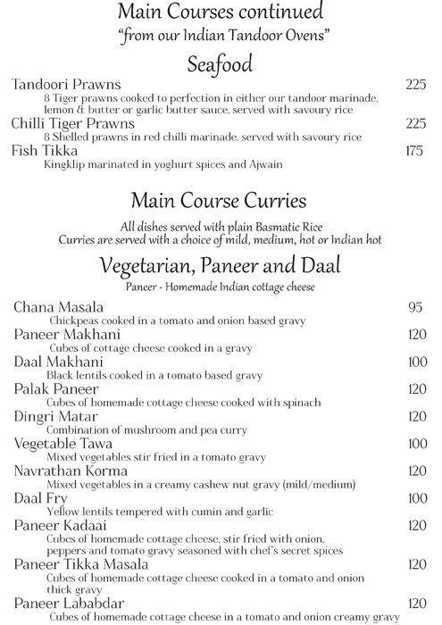 Speisekarte von Famous Butcher's Grill restaurant, Kapstadt