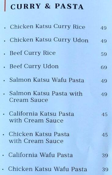 Menu at Shabu Nobu restaurant, Tangerang, Jl. Boulevard Bintaro Jaya