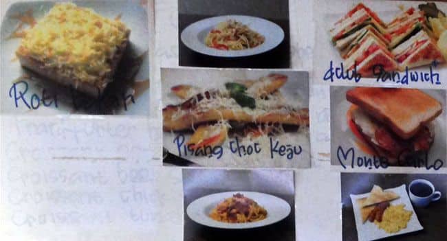 Menu at Coffee & Friends cafe, Central Jakarta
