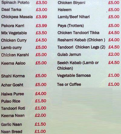 Menu at Marhaba Kitchen Takeaway & Restaurant, Edinburgh
