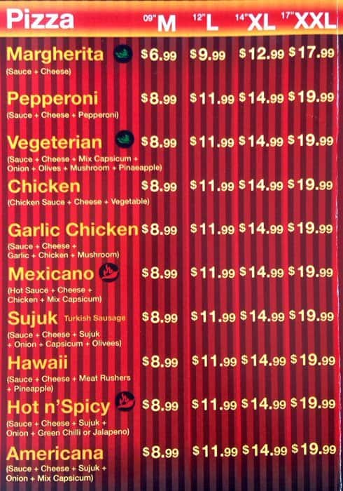 Miami Pizza Menu, Menu for Miami Pizza, Bankstown, Sydney - Urbanspoon ...