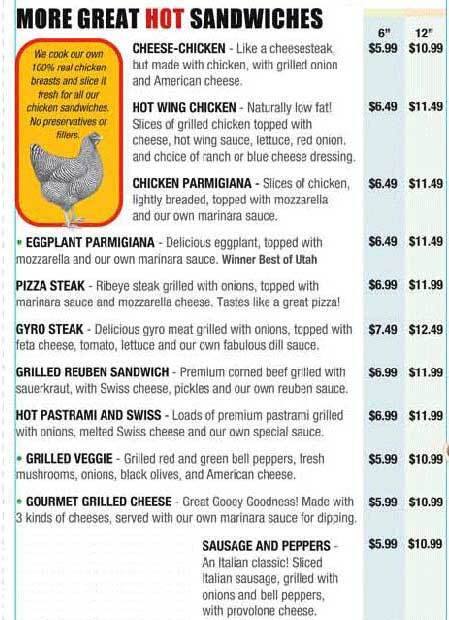 Menu at Moochie's Meatballs and More restaurant, Salt Lake City, 232 E ...