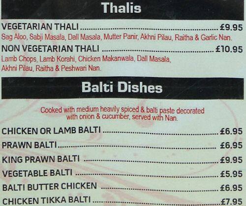 Menu at New Exotic Of India fast food, London, 10 Crouch Hill