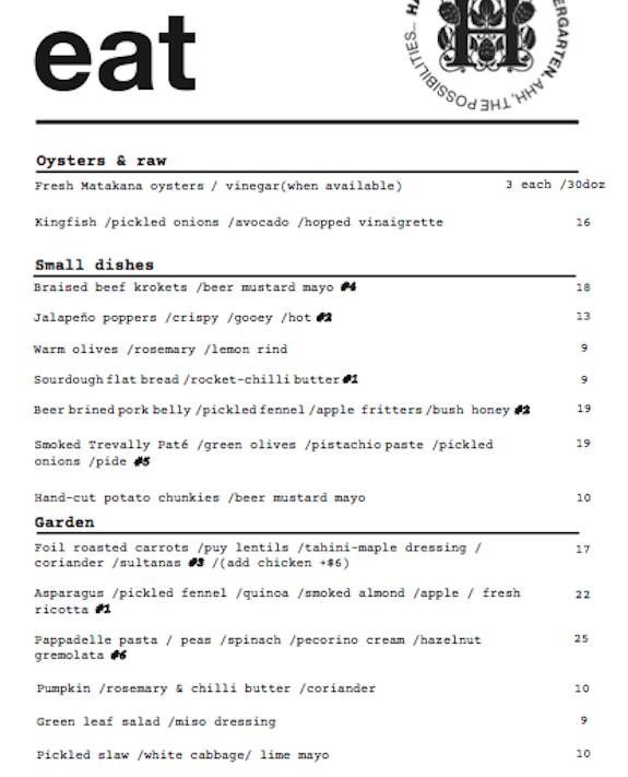 Hallertau Menü, Hallertau, Riverhead, Auckland için Menü - Menumania/Zomato