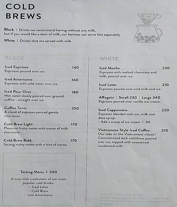 Menu at Blue Tokai Coffee Roasters | Kala Ghoda, Mumbai
