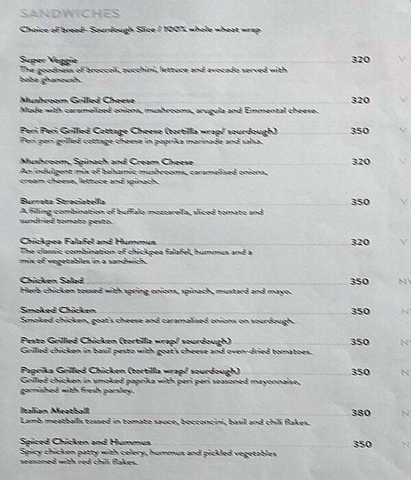 Menu at Blue Tokai Coffee Roasters | Kala Ghoda, Mumbai