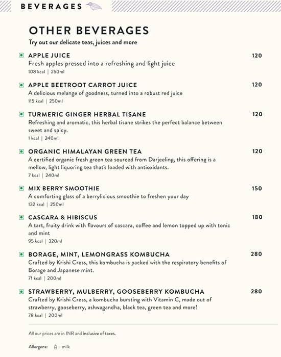 Menu of Blue Tokai Coffee Roasters, Airoli, Navi Mumbai