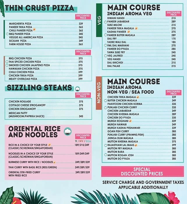 Menu of FML - Food Music Love, Magarpatta, Pune