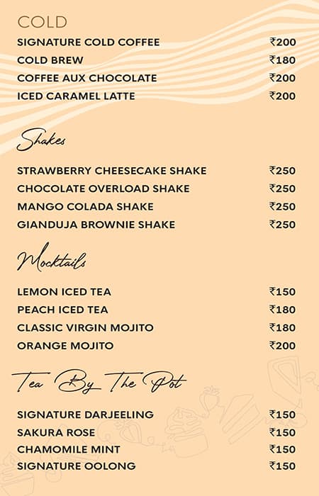 Menu at Cocoa Bakery, Kolkata, 3 B