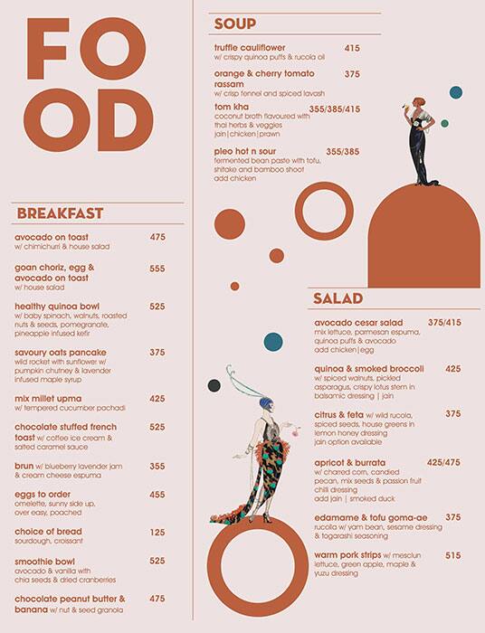 Menu of Pleo, Bandra East, Mumbai