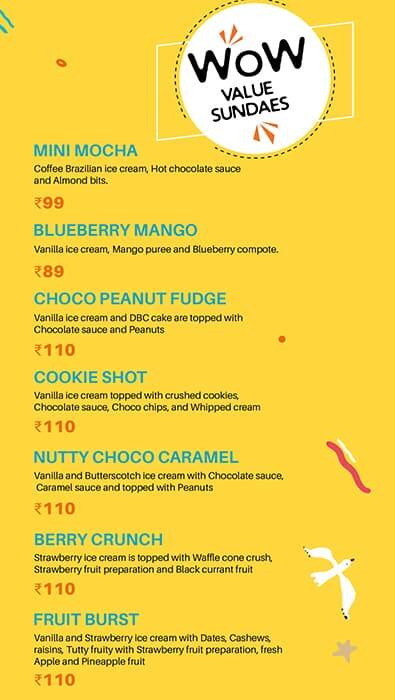 Menu at POLAR BEAR - THE ICE CREAM SUNDAE ZONE, Coimbatore