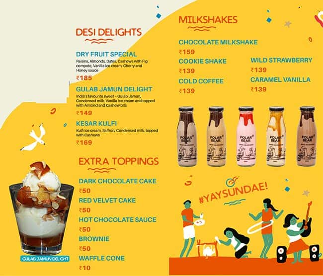 Menu at POLAR BEAR - THE ICE CREAM SUNDAE ZONE, Coimbatore